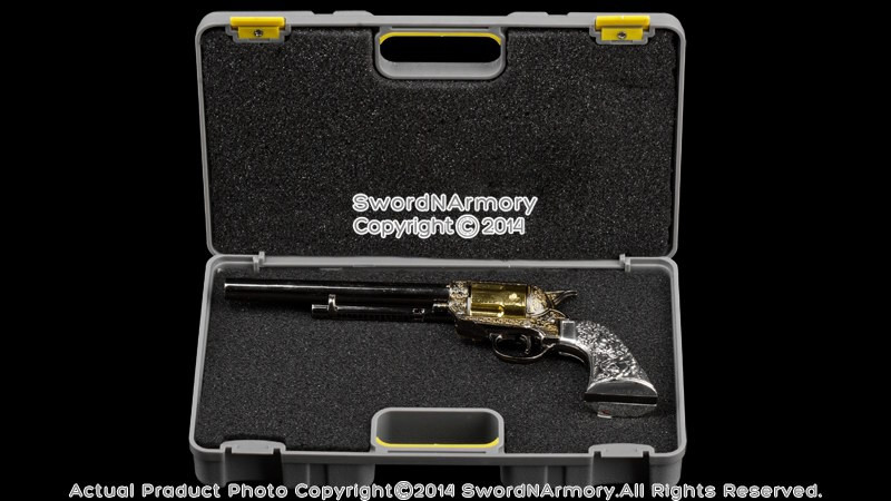 7" Miniature Western Cowboy .45 M1873 Revolver Pistol Replica Gun with Case