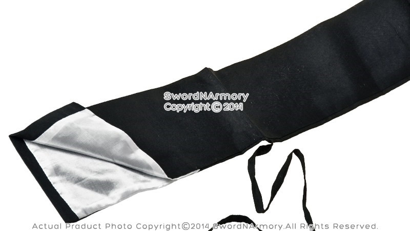 Basic Black Cotton Samurai Katana Sword Bag with Gossamer Inside