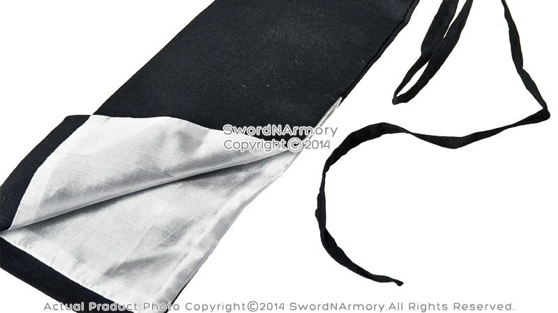 Basic Black Cotton Samurai Katana Sword Bag with Gossamer Inside