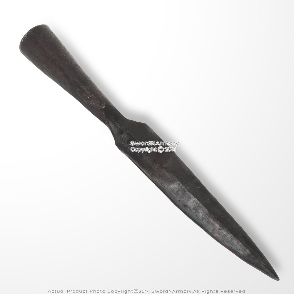 Hand Forged Iron 11.5 Inch Medium Sized Spear Head Medieval Lancer LARP SCA