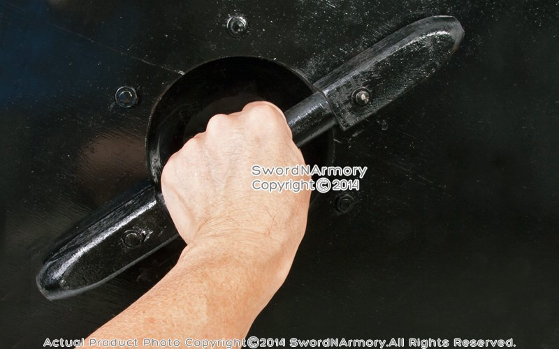 Functional Round Wooden Viking Battle Shield Steel Rim 16G Steel Umbo ...