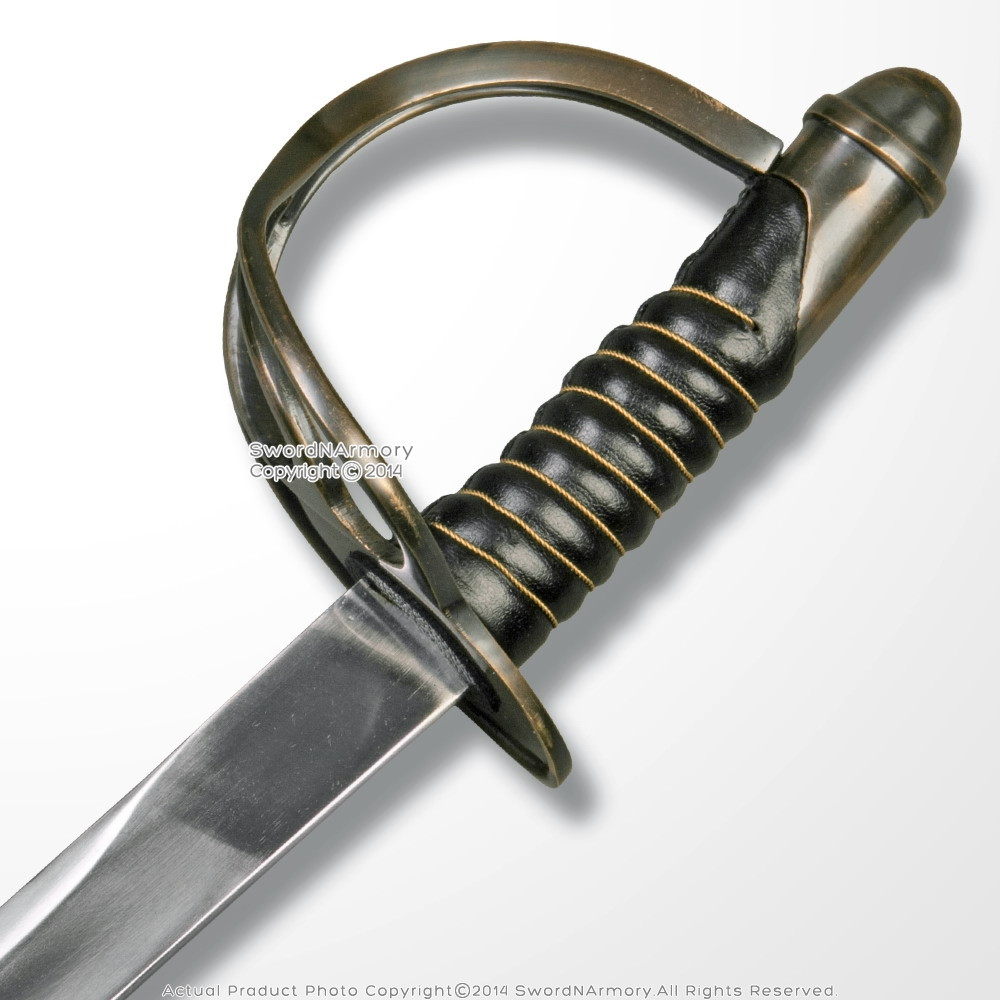 US Civil War 1860 Light Cavalry Saber Sword Steel Scabbard Black ...