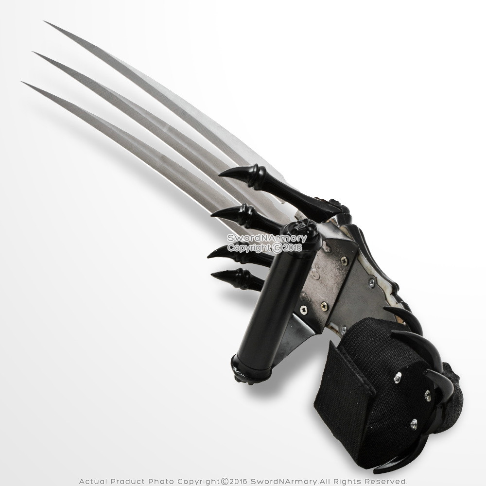 Black Zombie Gear Demon Bones Tri-Bladed Fantasy Skull Hand Claw