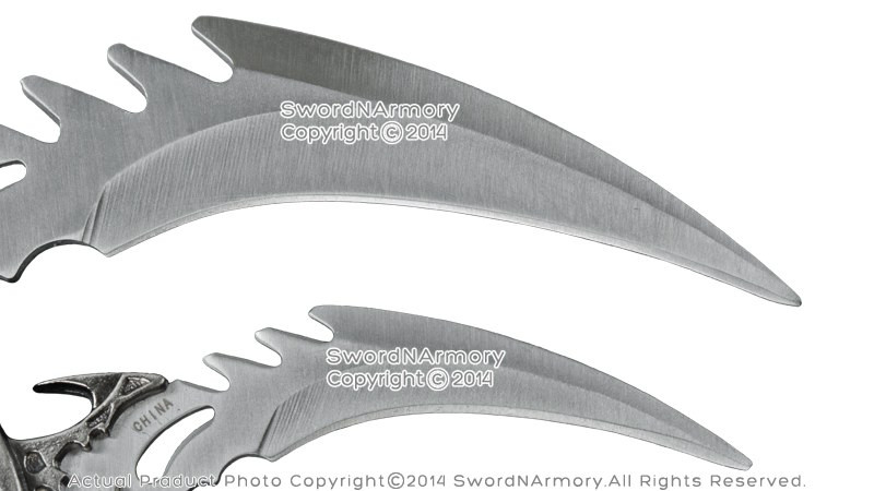 Twin Fantasy Dragons Daggers Short Blade Sword with Carrying Sheath