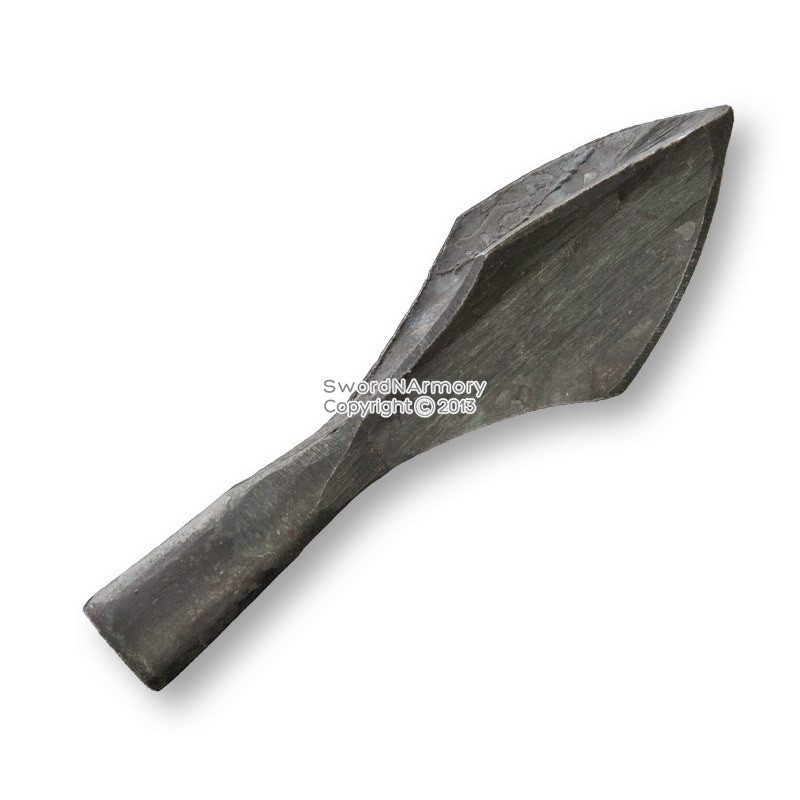 Medieval Three Edged Steel Arrowhead