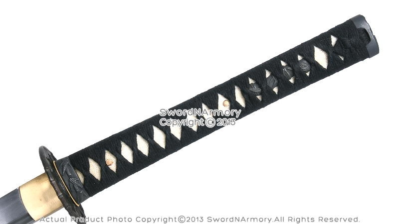 Musashi Handmade Folded Steel Samurai Katana Sword with Bamboo Tsuba ...