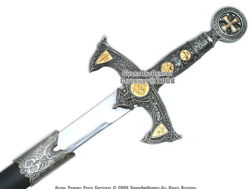 38" Medieval 12th Century Templar Knight Crusader Sword with Scabbard