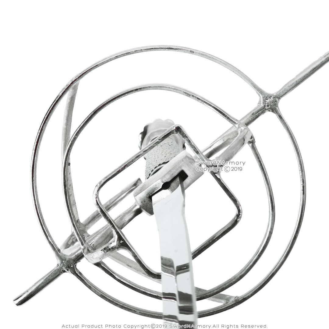 Renaissance Rapier Fencing Sword With Wire Wrapped Swept Hilt Guard