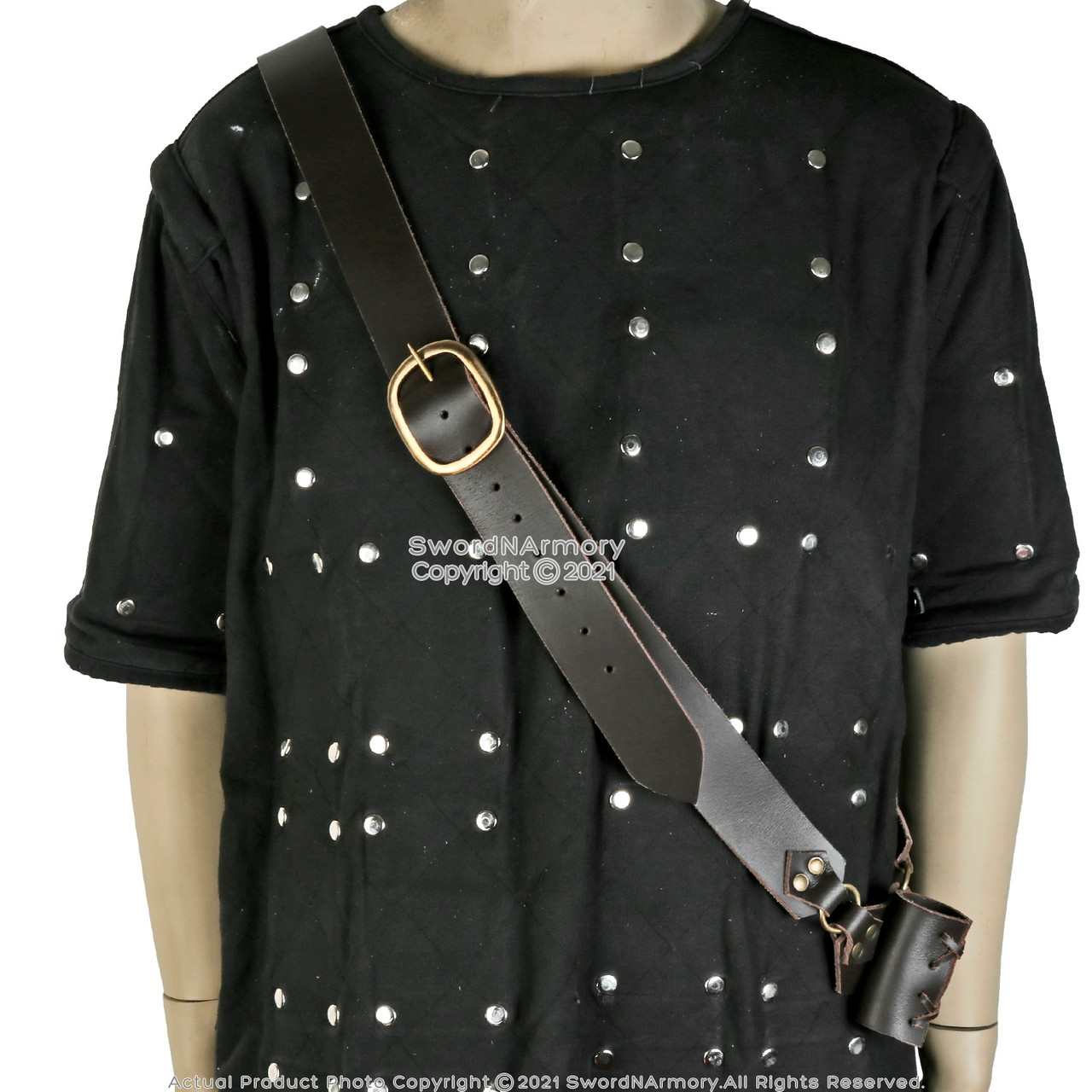 Medieval Renaissance Genuine Leather Waist Shoulder Sword Belt Frog ...
