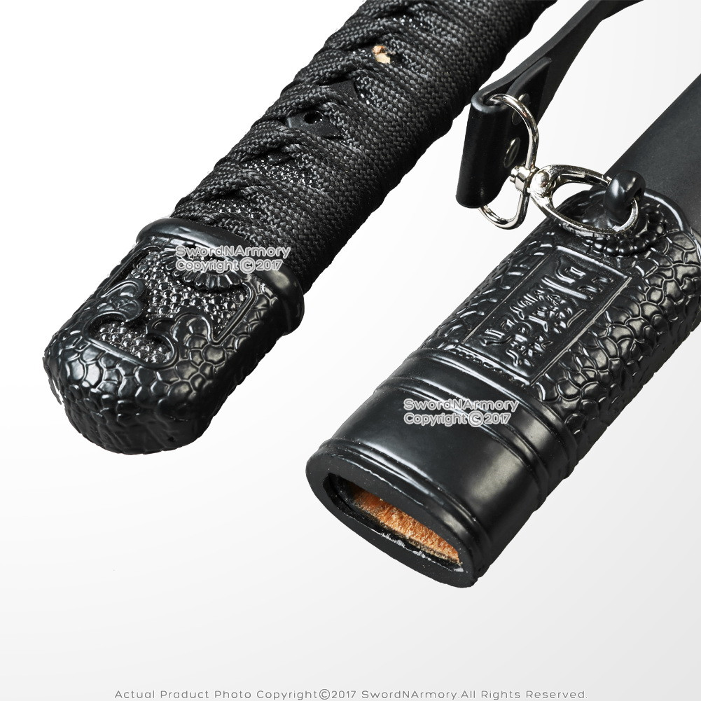 Shinobi Ninja Sword Hand Honed Sharp Edge Black Blade with Back ...