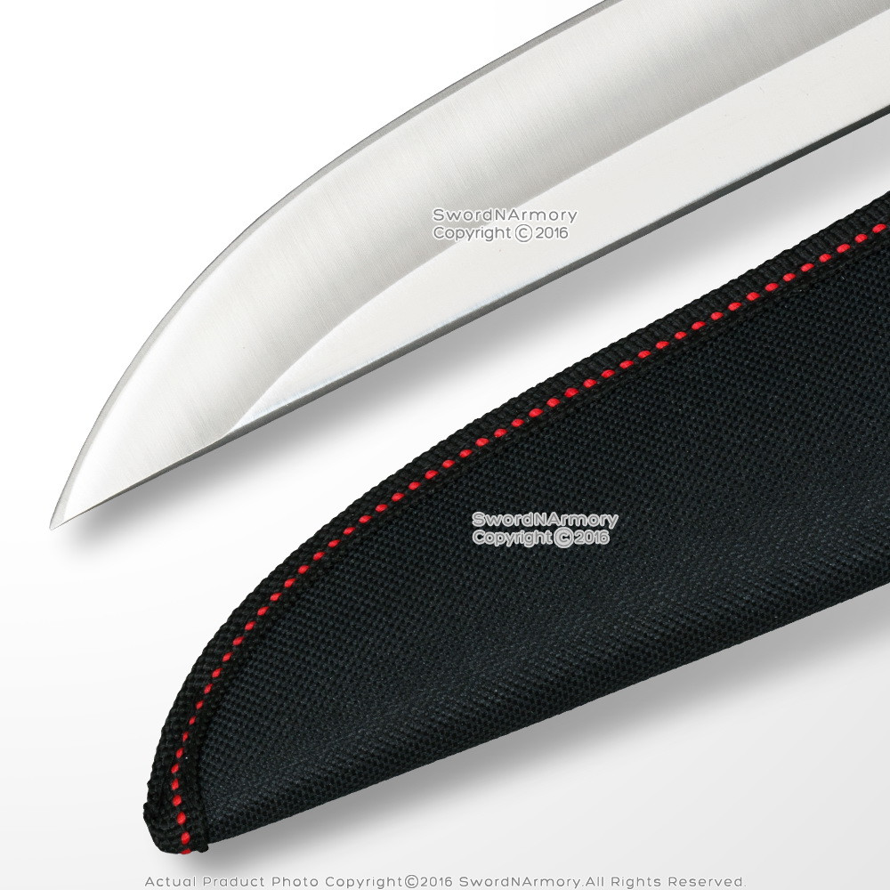 12" Razor Hunting Carrying Knife Black Wood Design Handle & Sheath ...