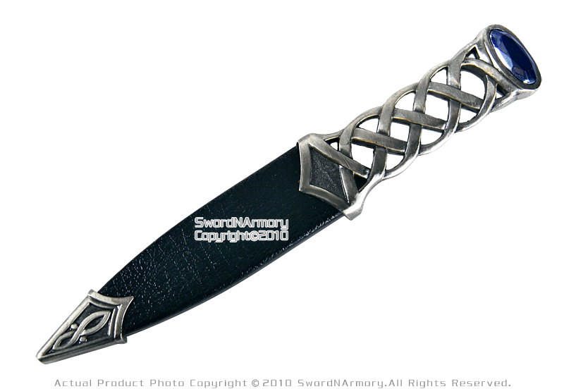 7" Silver Scottish Fantasy Dirk Knife Small Scotland Dagger