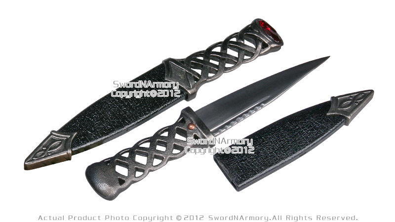 7" Silver Scottish Fantasy Dirk Knife Small Scotland Dagger