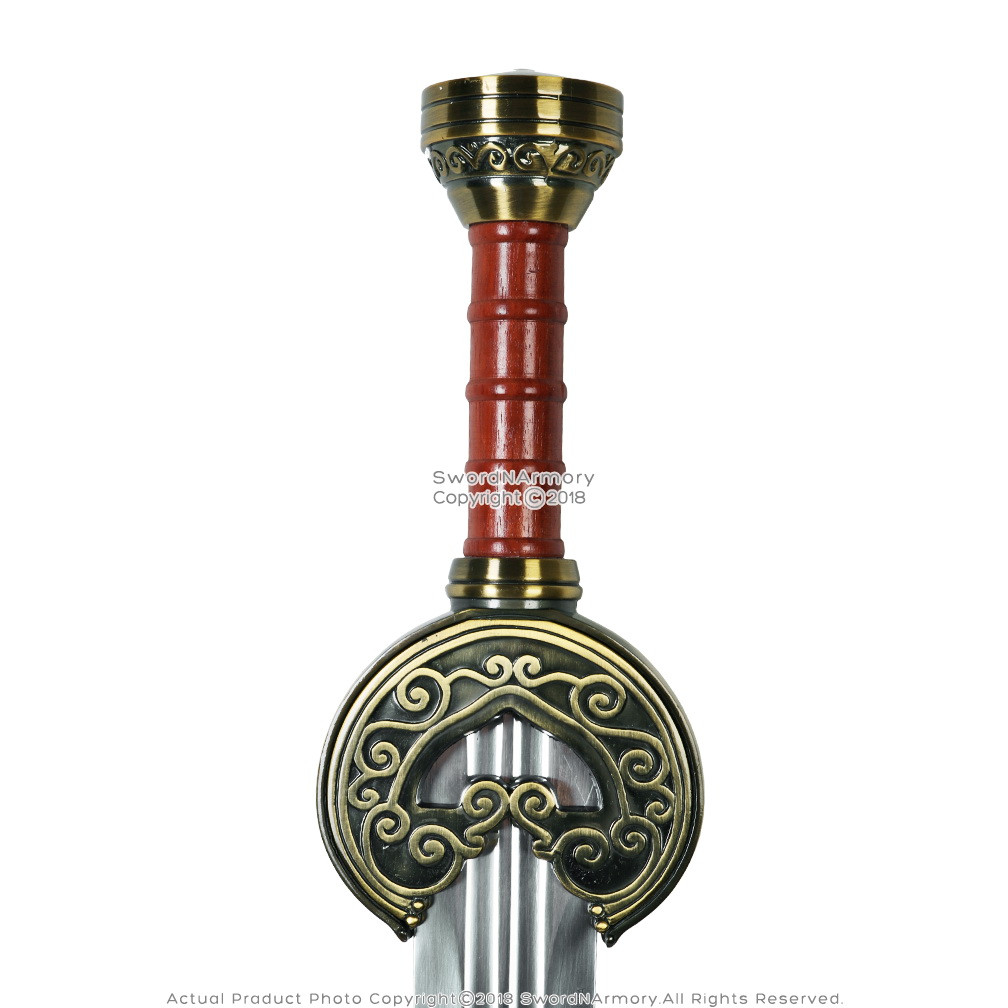 38" Medieval Arming Sword Double Fuller Blade with Display Plaque ...