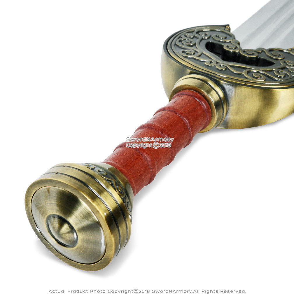 38" Medieval Arming Sword Double Fuller Blade with Display Plaque ...