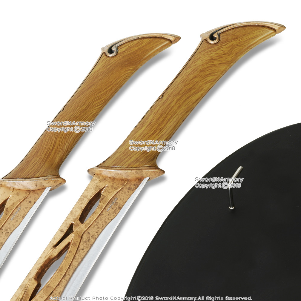 19" Set of 2 Fighting Knives of Tauriel Daggers Short Swords with ...