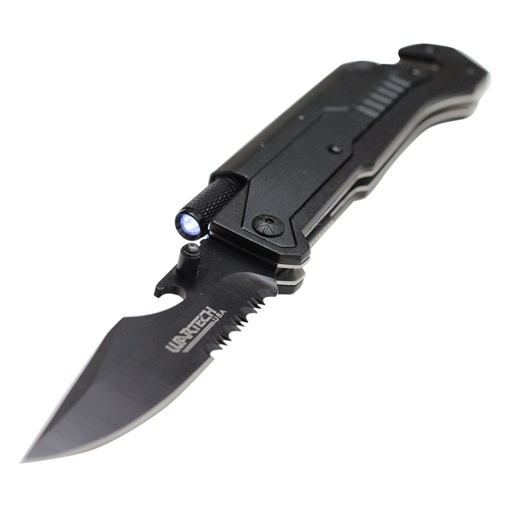 5 in 1 Multi Function Spring Assisted Opening Knife / Flash Light ...