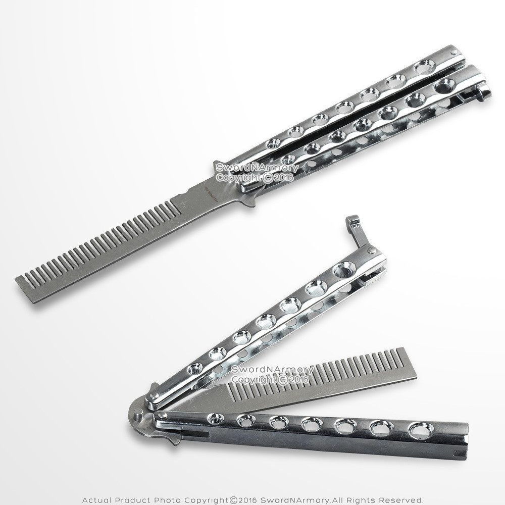 8.75" Multiple Color Handle Butterfly Flip Action Balisong Stainless ...