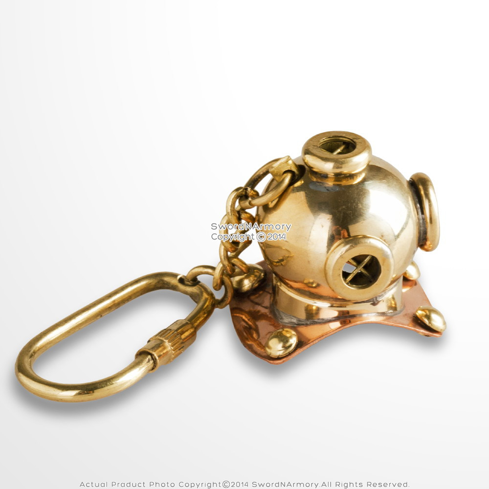 Set of 6 Handmade Brass Miniature Keychain Keyring Nautical Gift ...