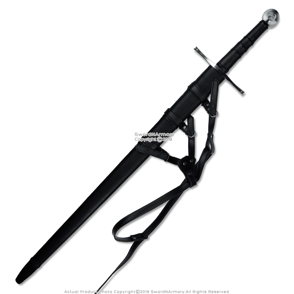 Handmade Medieval Hand and a Half Bastard Long Sword 2 1060 Carbon ...