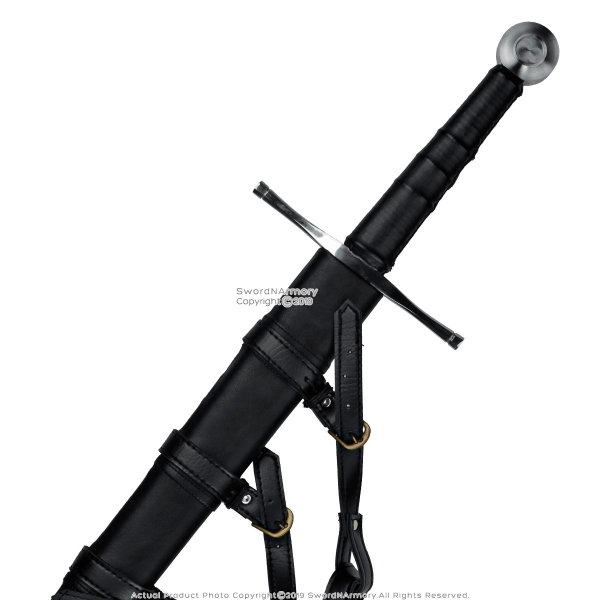 Handmade Medieval Hand and a Half Bastard Long Sword 2 1060 Carbon ...