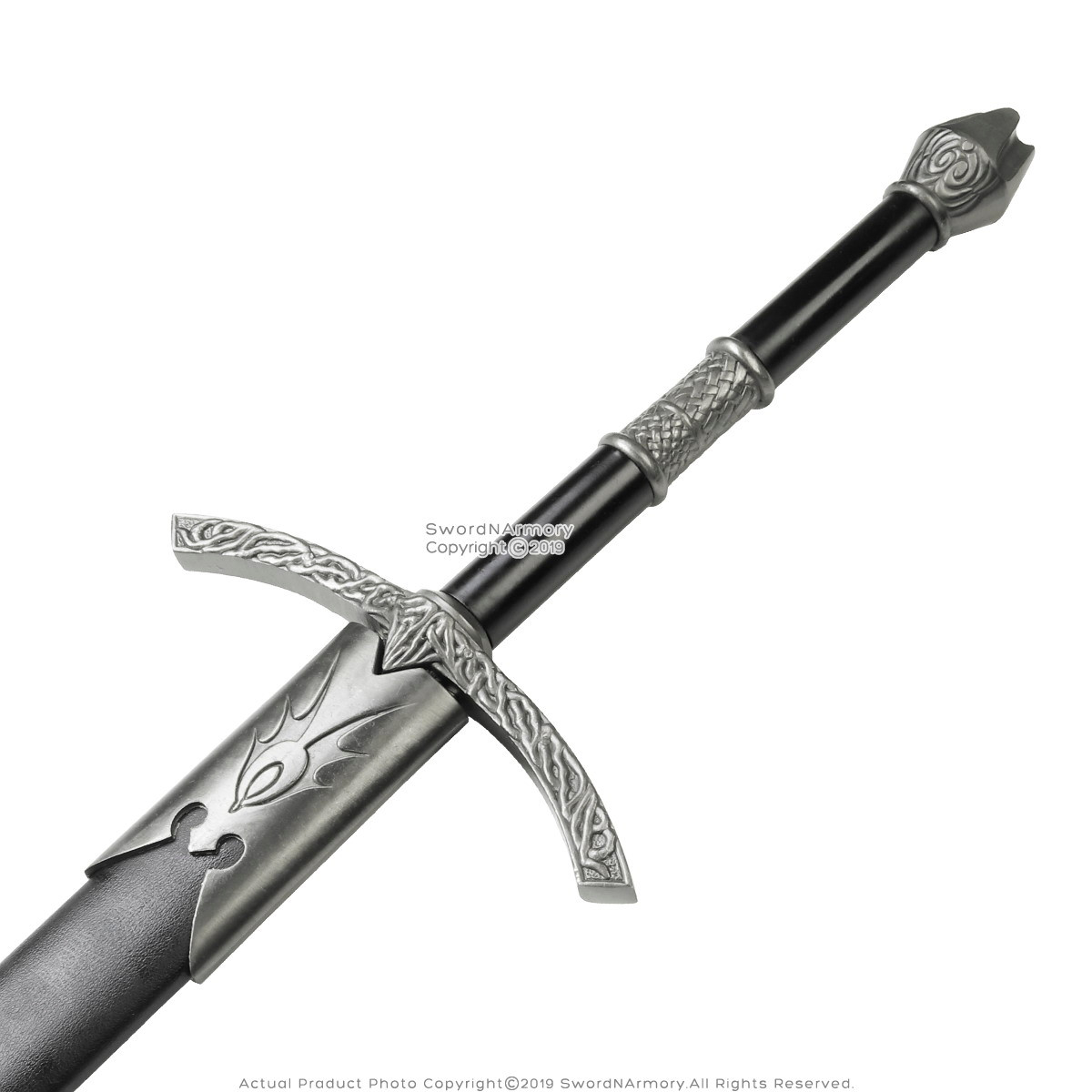 38” Two Handed Medieval Knight Long Sword Bastard Crusader Costume ...