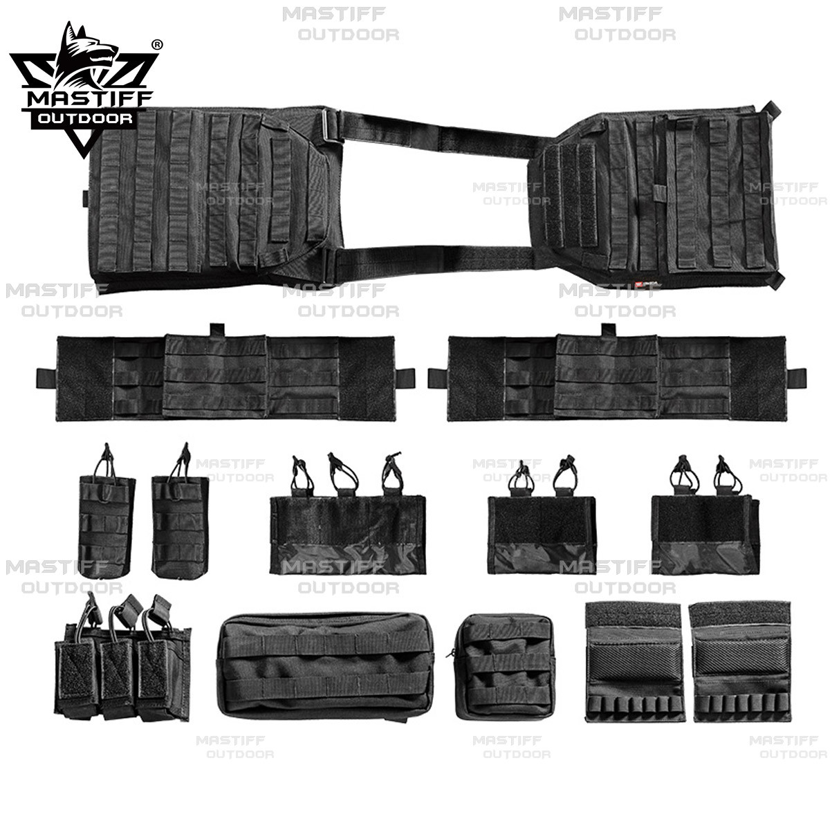 1000D Nylon Tactical Molle Airsoft Vest Paintball Combat Soft Vest Tan ...
