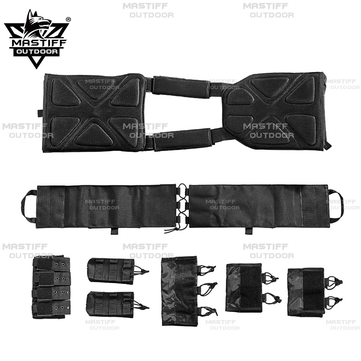 Mastiff Outdoor Tactical Molle Airsoft Vest Paintball Combat Soft Vest ...