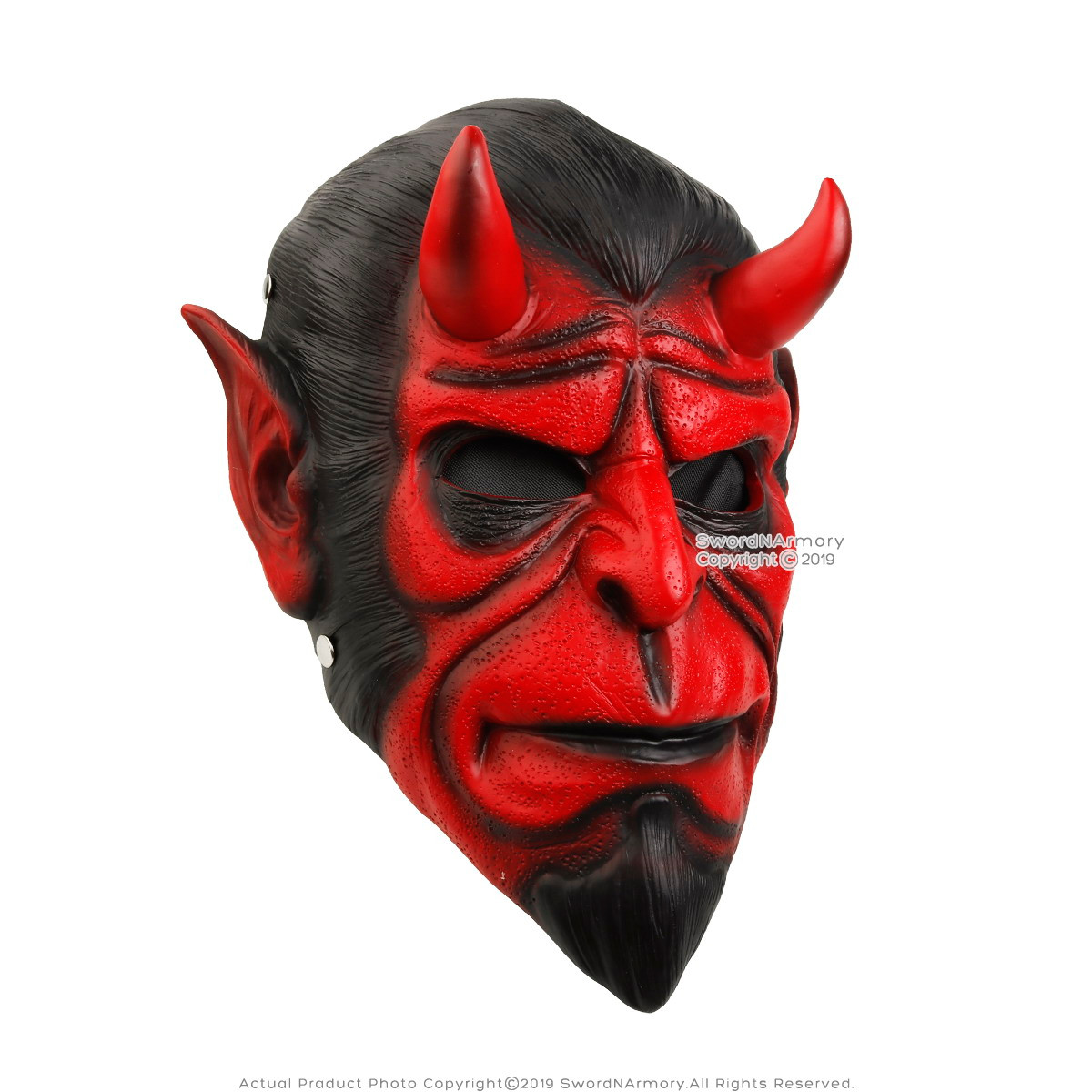 Halloween Resin Hellboy Mask Adult Costume Party Props Realistic Movie ...