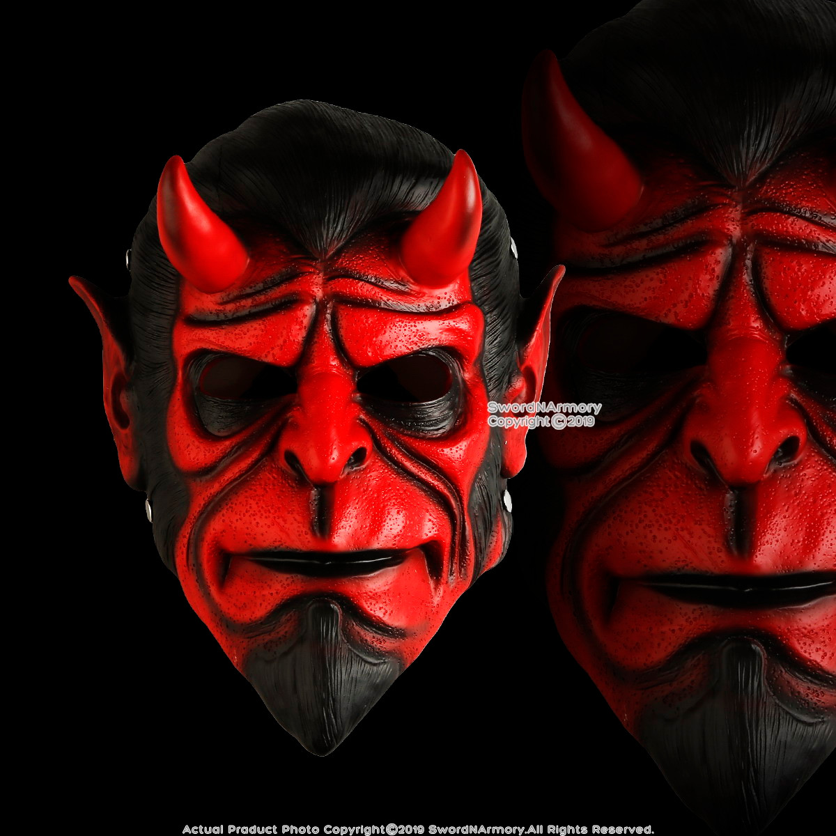 Halloween Resin Hellboy Mask Adult Costume Party Props Realistic Movie ...