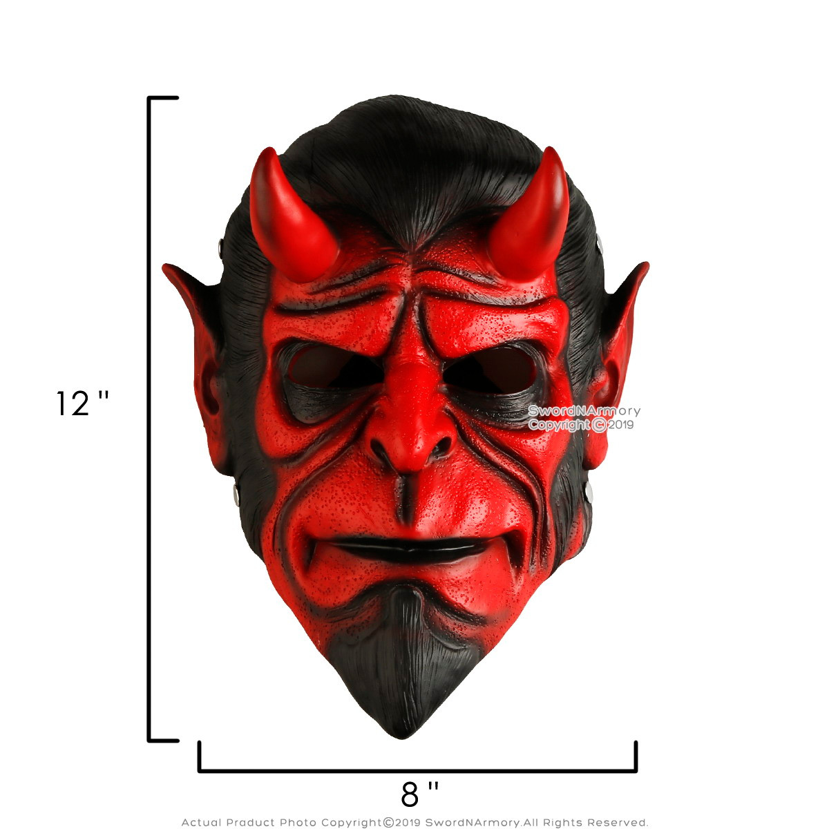 Halloween Resin Hellboy Mask Adult Costume Party Props Realistic Movie ...