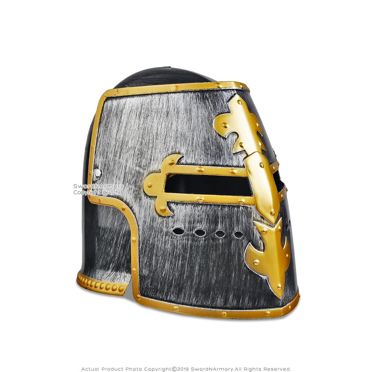 Halloween Medieval Knight Helmet Kid Teen Costume Party Props Accessory ...