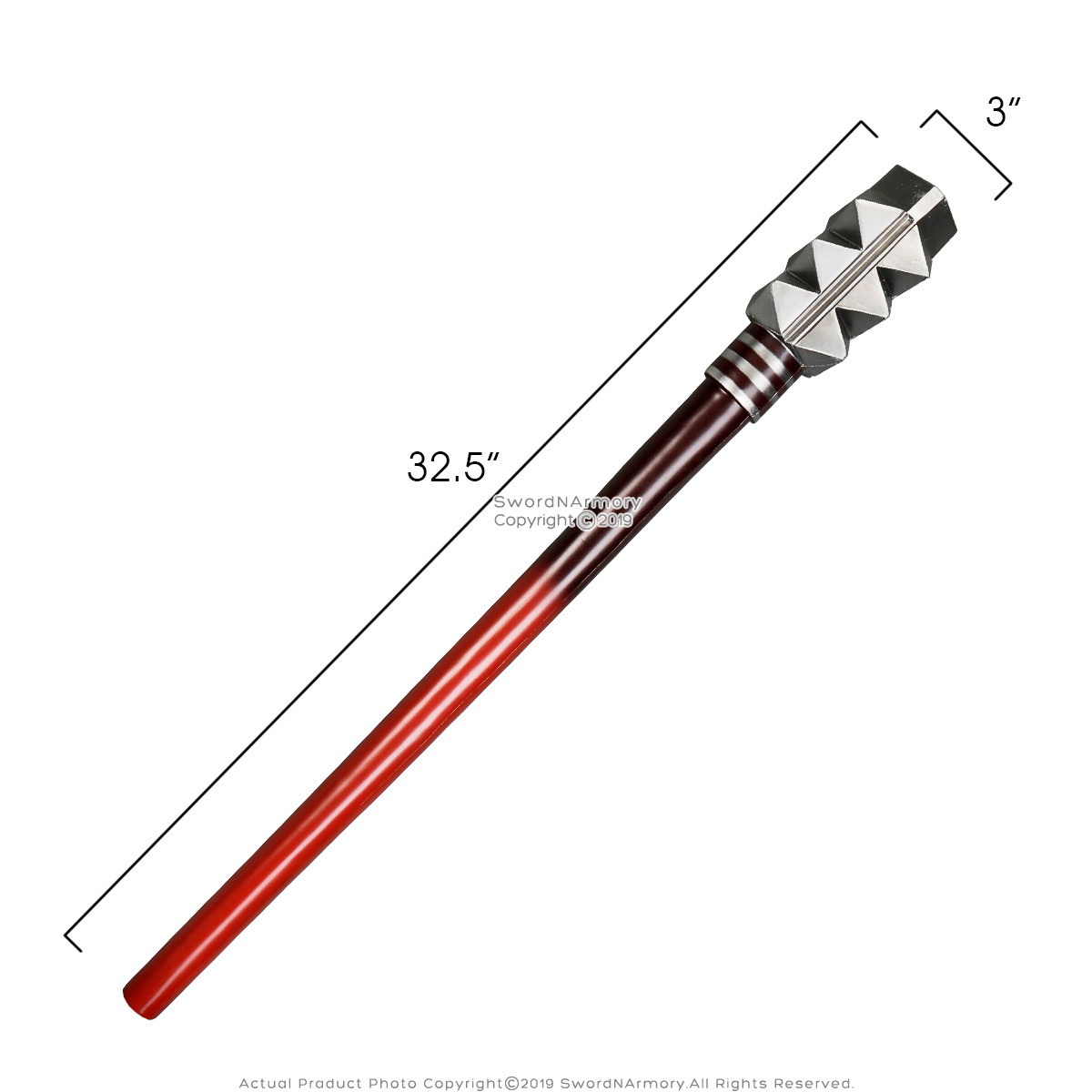 32" Munetoshi Odo Medieval Foam Spiked LARP Cosplay Costume Prop Accessory