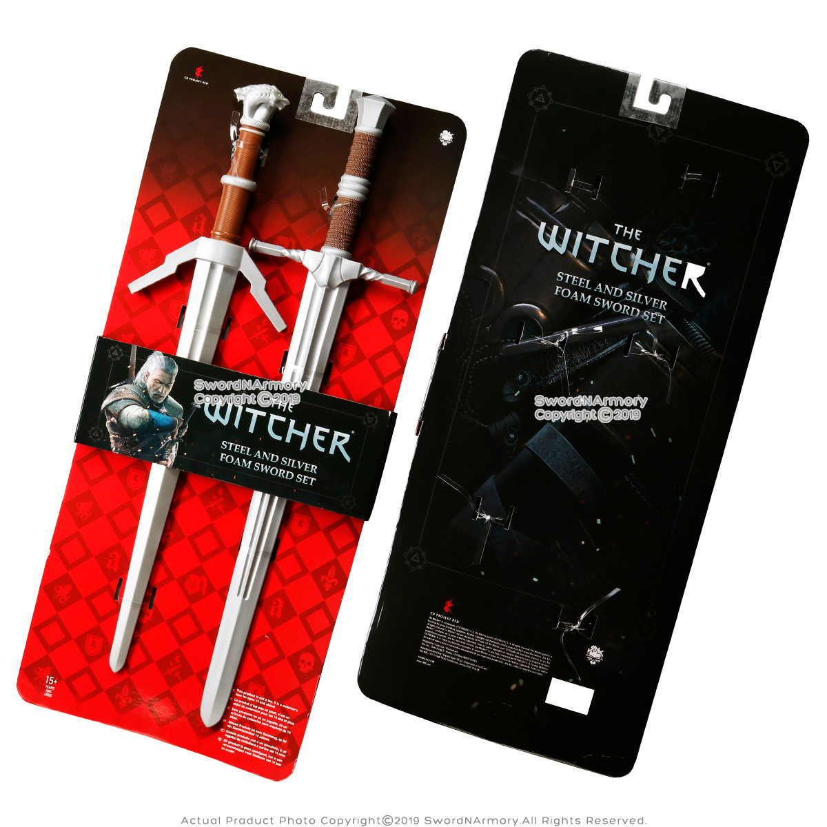 FOAM The Witcher Steel Silver Two Sword Costume LARP Cosplay Video Game Set
