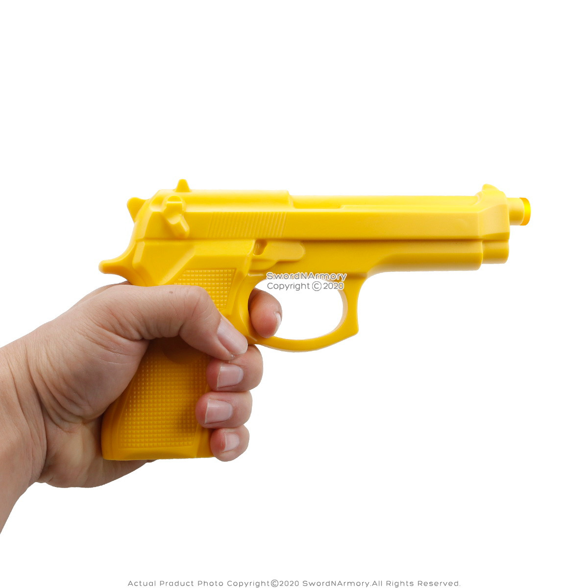 Multicolor Polypropylene Fake Full Size Training Pistol with Textured Grip