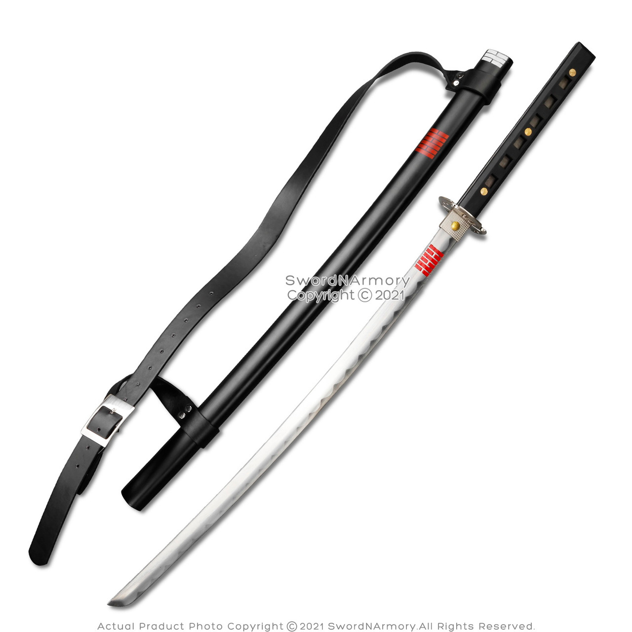 40" Black Ninja Katana Sword Decorative Full Tang with Scabbard and ...