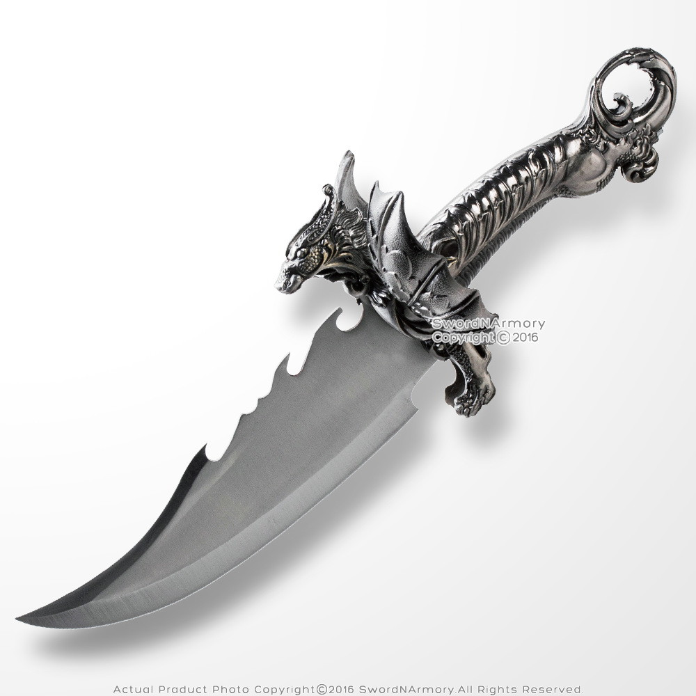 15" Red/Blue Dragon Dagger Knife Stainless Steel Blade Ornamental with ...