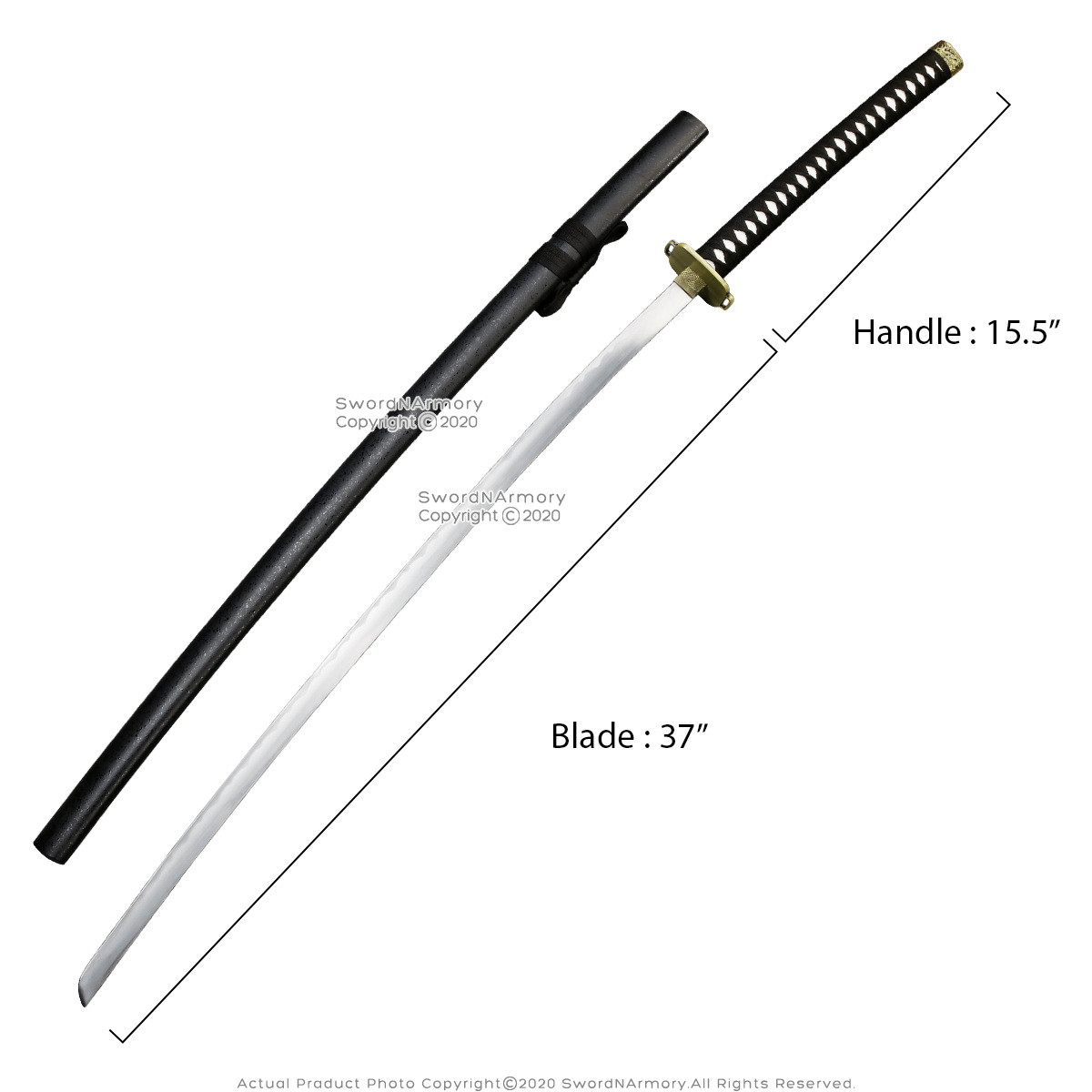 Nodachi/Odachi Samurai Decorative Great Sword Replica with Scabbard