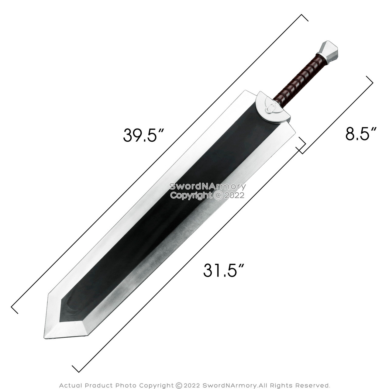 40 Foam Dragon Slayer Berserker Guts Great Sword Fantasy Anime Cosplay