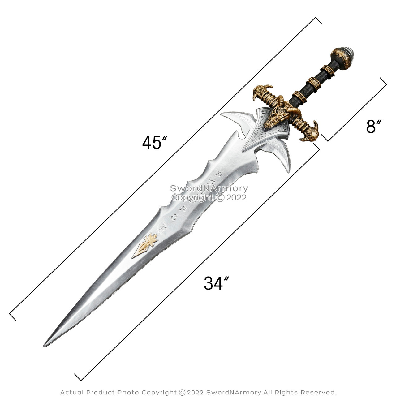 45" Frostmourne Foam Great Sword WOW Lich King Fantasy Video Game ...