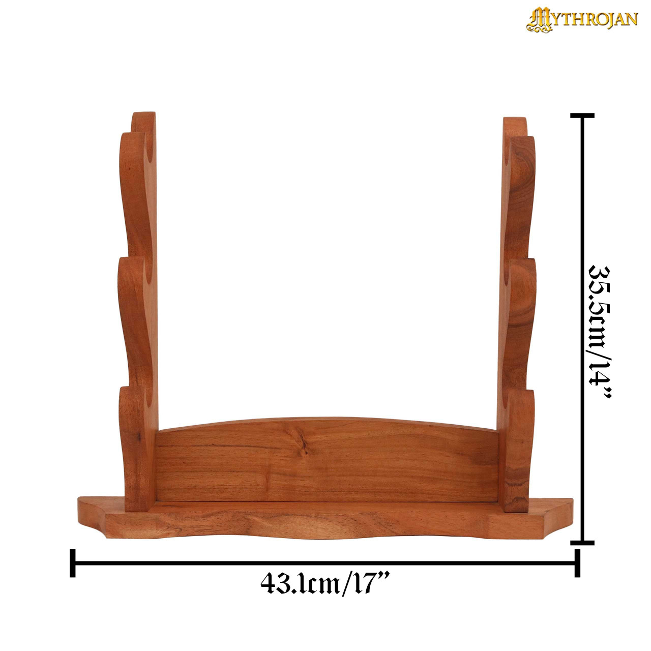 Mythrojan Solid Wood Sword Stand Medieval Sword Wall Mount Samurai ...