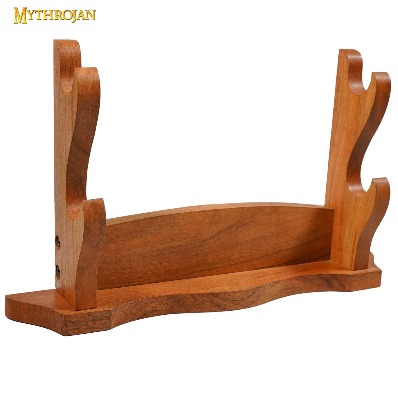 Mythrojan Solid Wood Sword Stand Medieval Sword Wall Mount Samurai ...