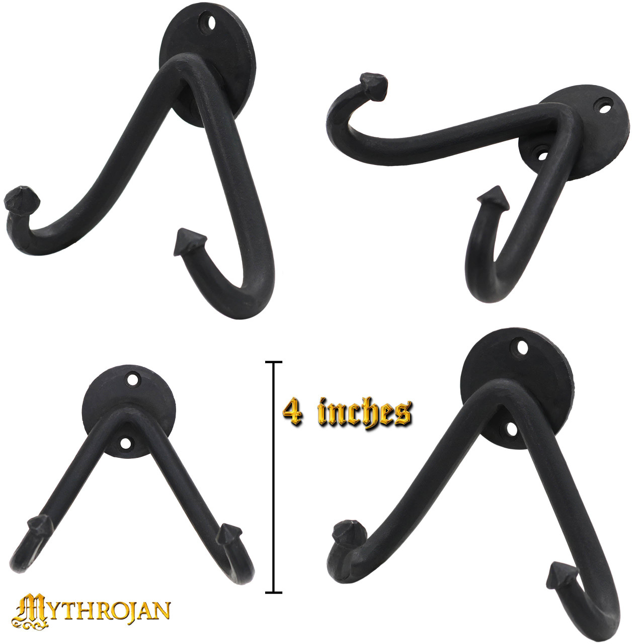 Mythrojan Heavy Sword Wall mount in forged black finish: Universal ...