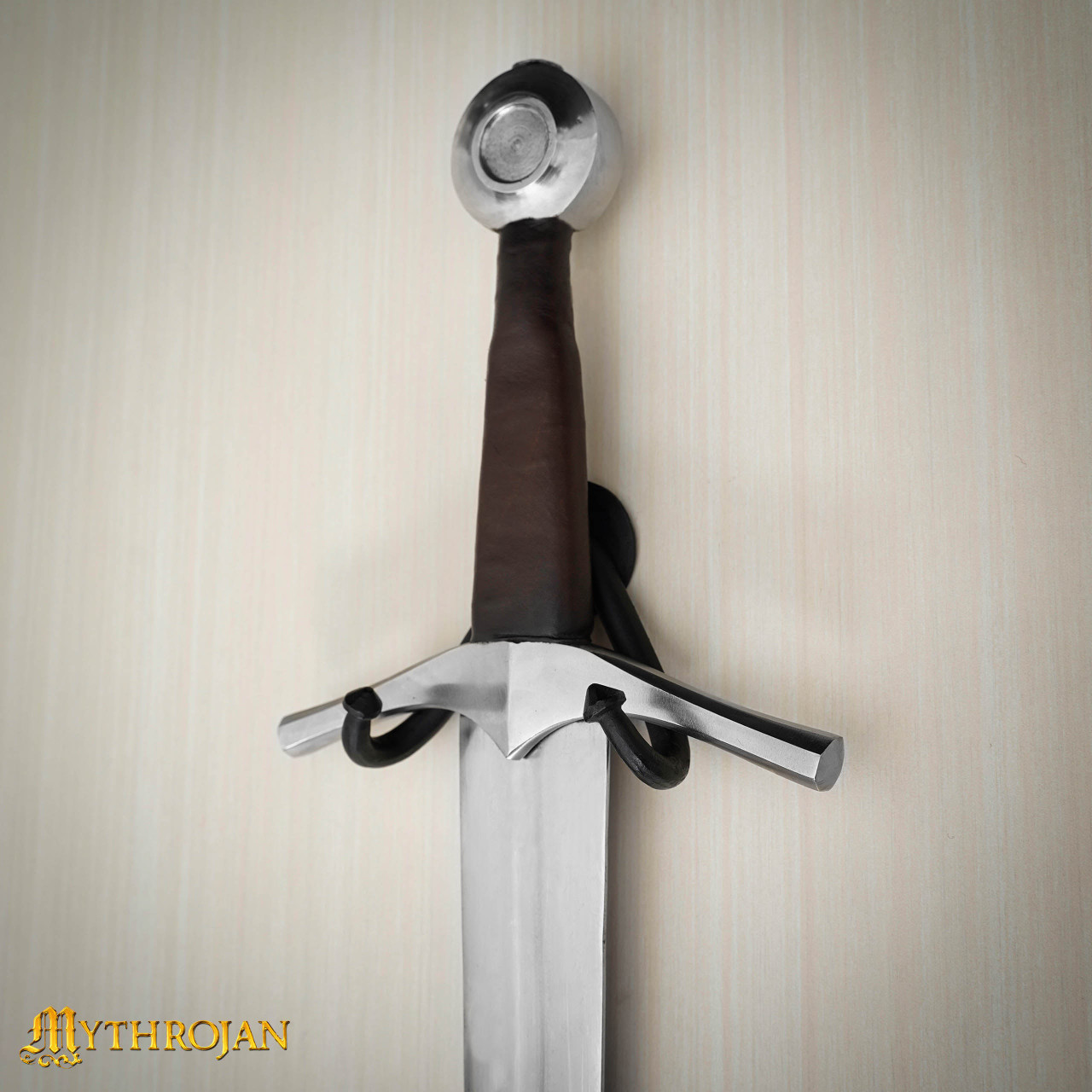 Mythrojan Heavy Sword Wall mount in forged black finish: Universal ...