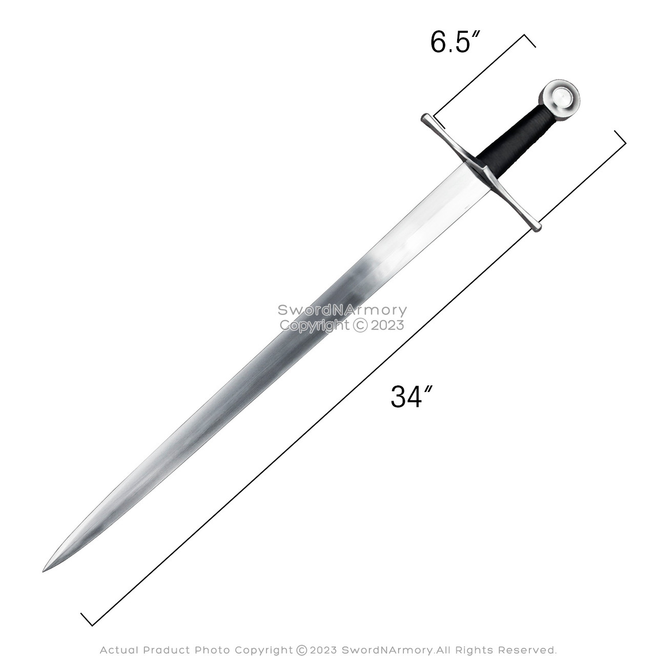 7021 35" Function Arming Short Sword Medieval Sharp Tang XV Type J1 ...