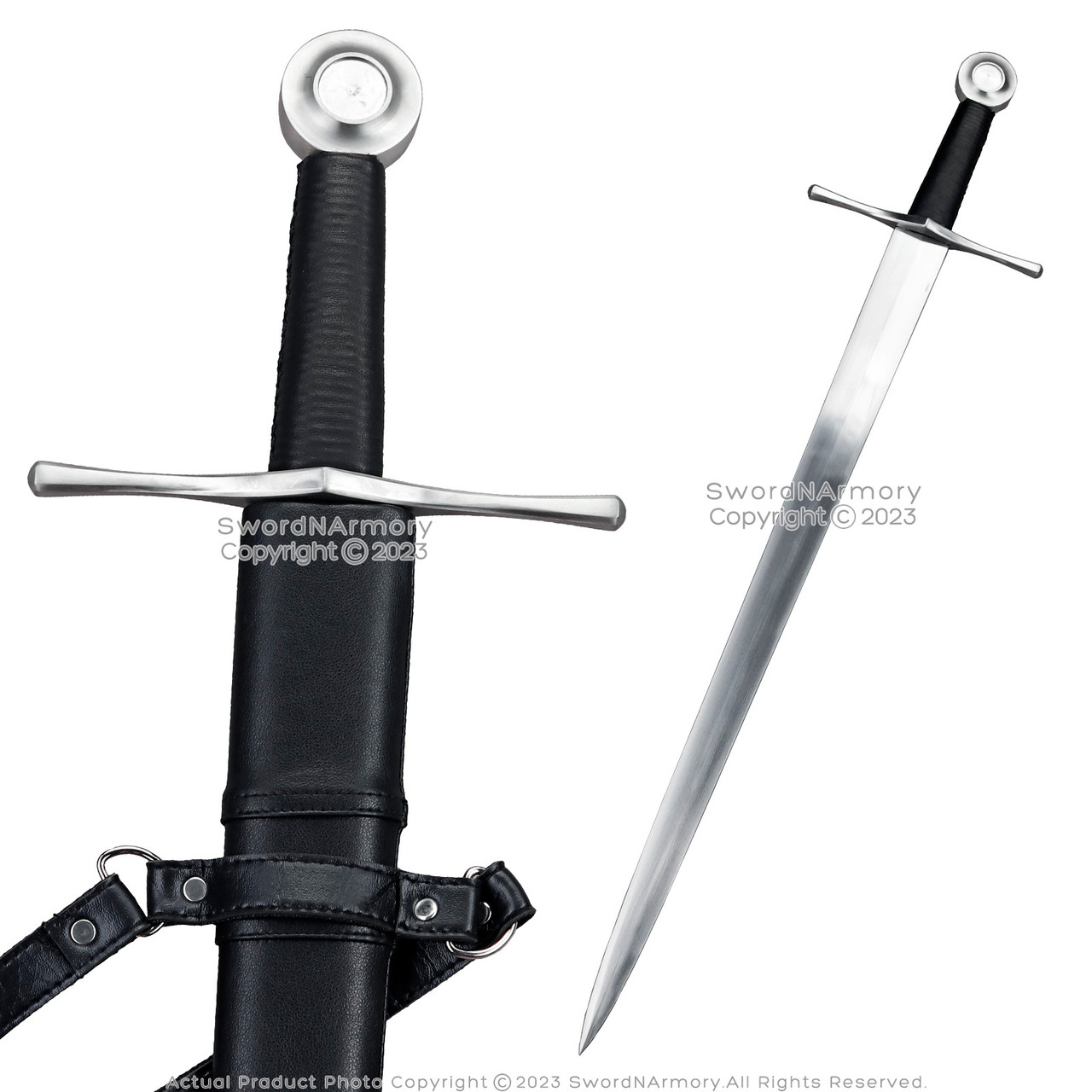 7021 35" Function Arming Short Sword Medieval Sharp Tang XV Type J1 ...