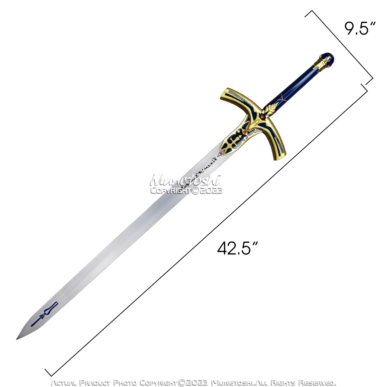 46" Caliburn Stainless Steel Artoria Fate Saber Long Sword Fantasy ...