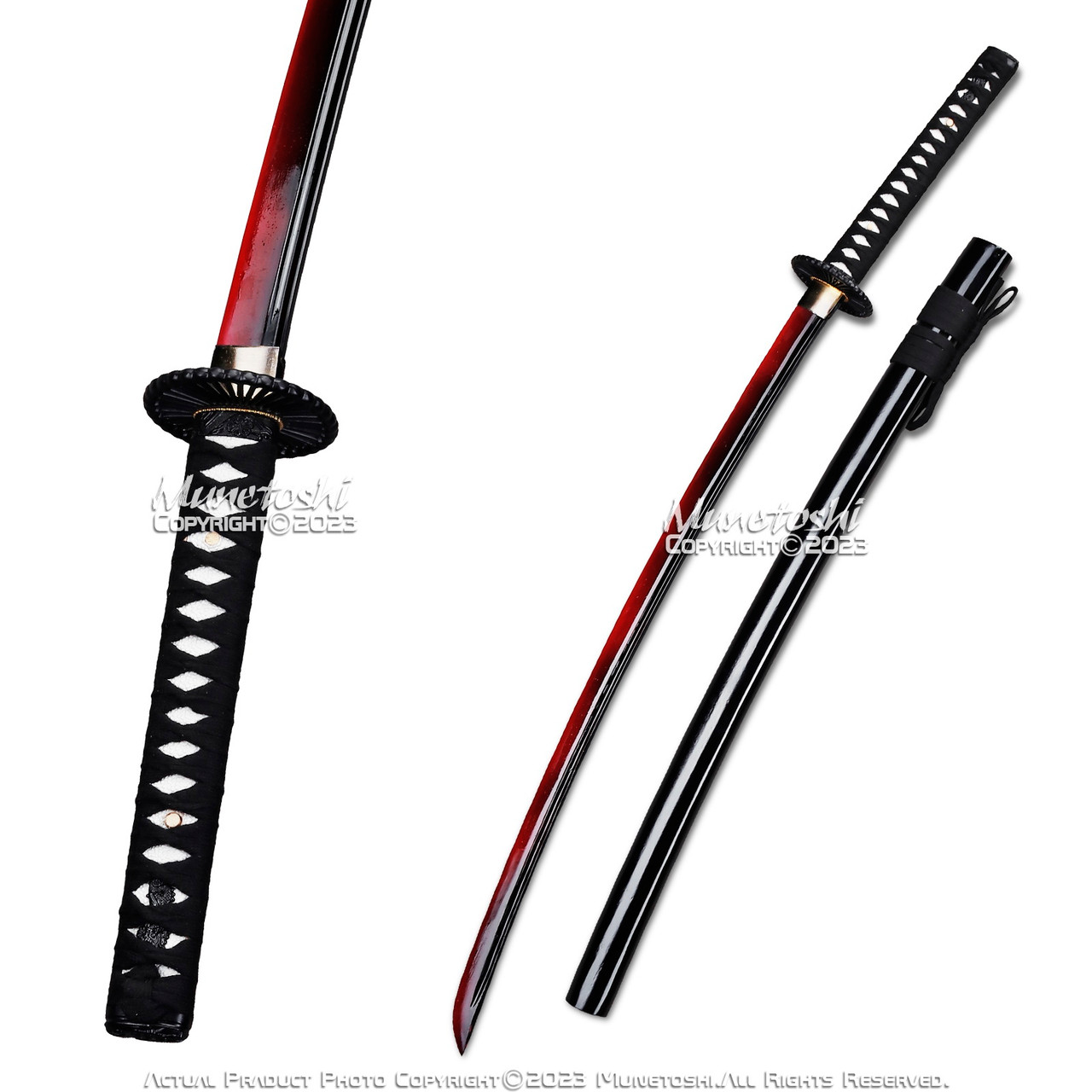Demon Anime Samurai Sword 1045 Steel Functional Sun Beast Thunder Wind ...