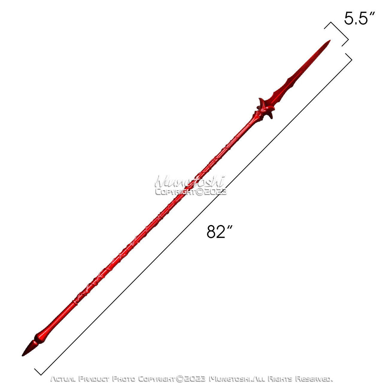 80" Gae Bolg Cu Chulainn Fate Lance Spear Stainless Steel Red Fantasy ...