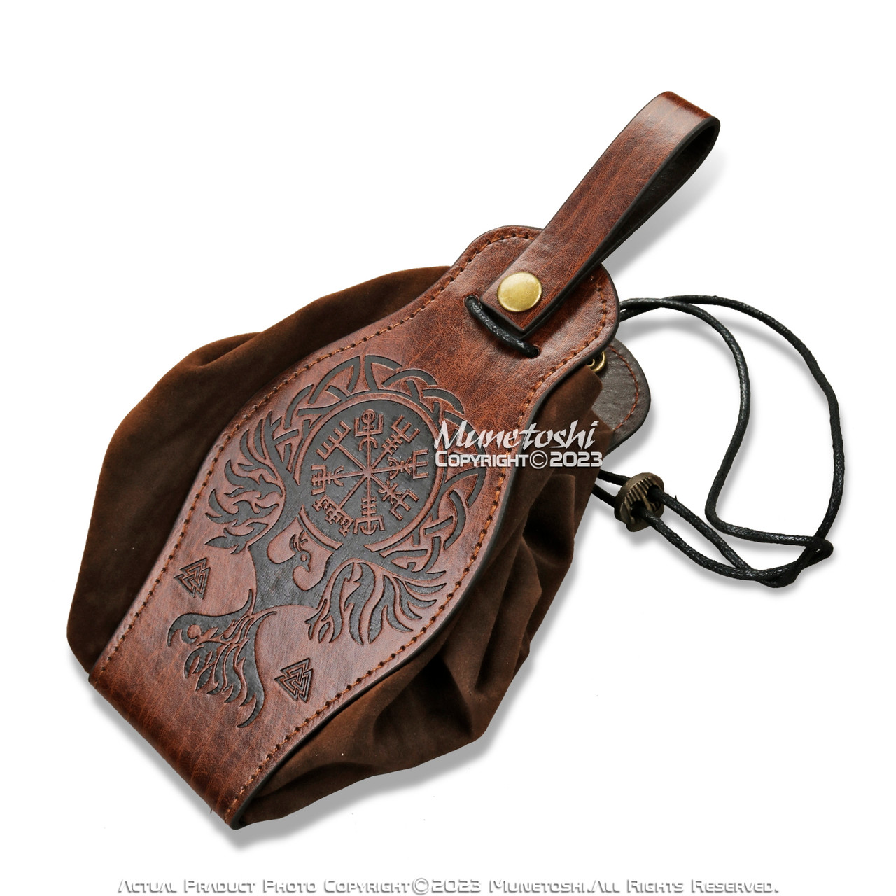 Pleather Drawstring Belt Pouches Coin Purse Medieval Ren Fair Cosplay ...